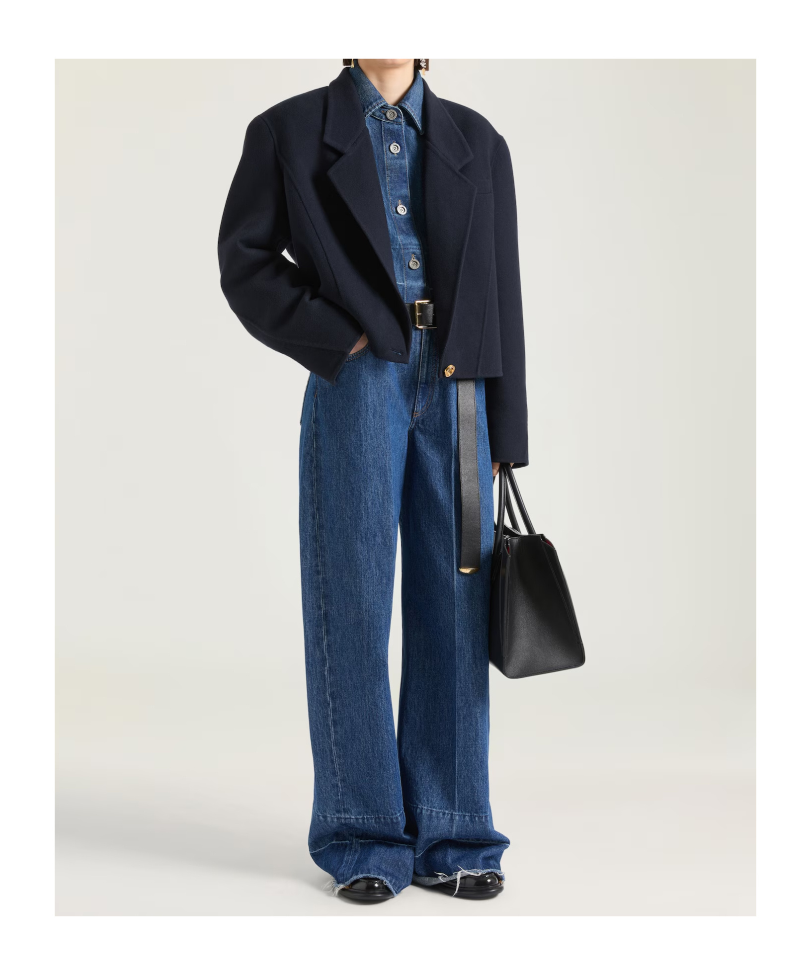 GIVENCHY Cropped Coat In Double Face Wool And Cashmere